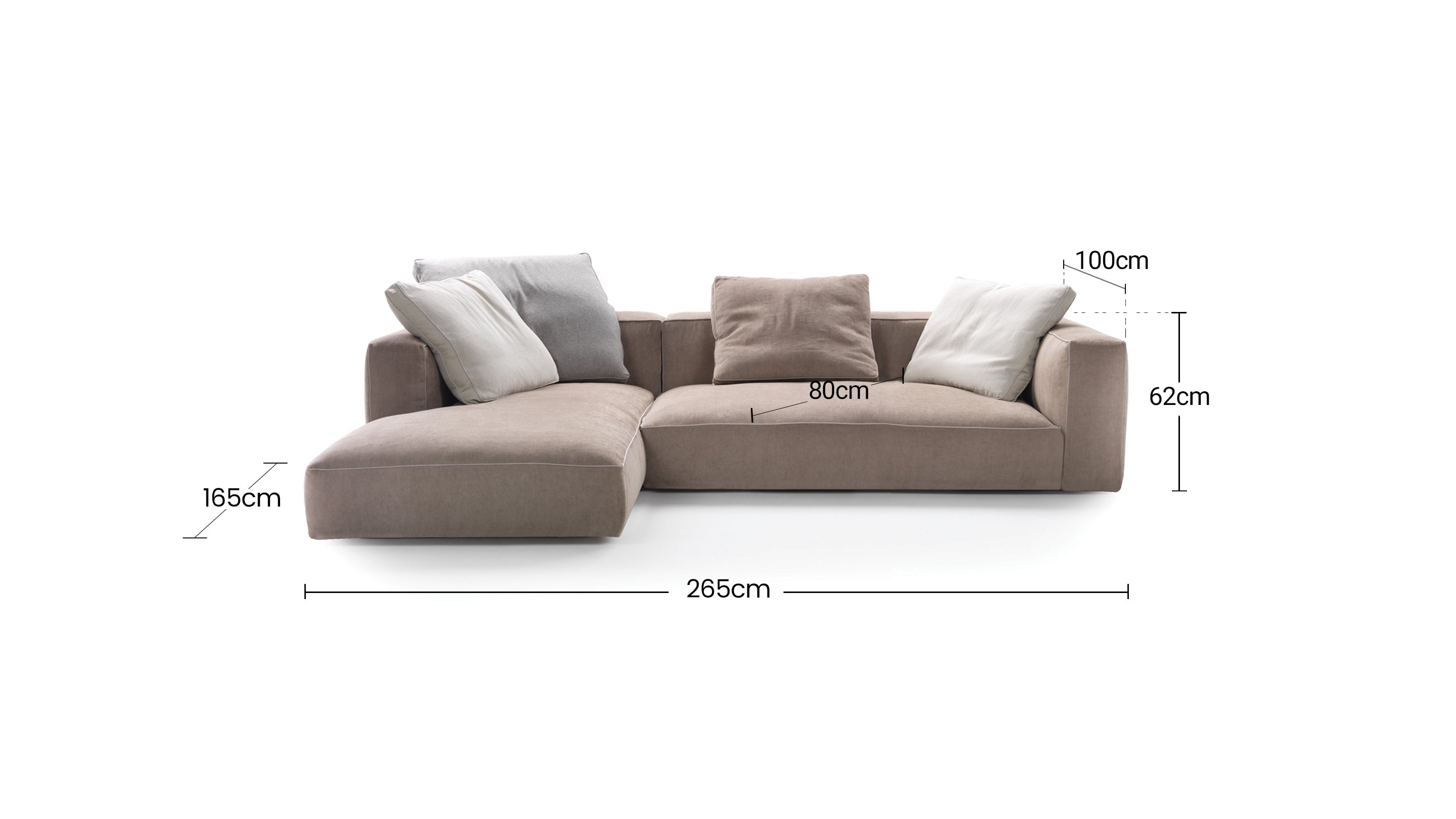 Avenue Linen 265 L-Shape Sofa – Belong